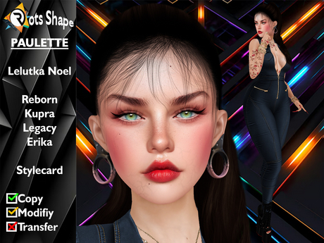 Second Life Marketplace - Paulette - Lelutka Noel Evox - Rots Shape